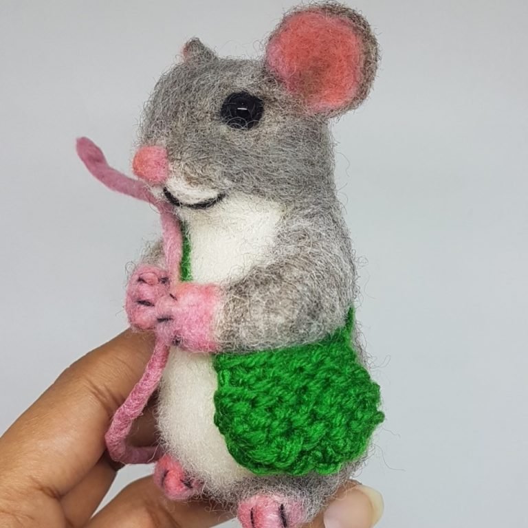 Cute Needle Felted Mouse | Needle Felted Animals